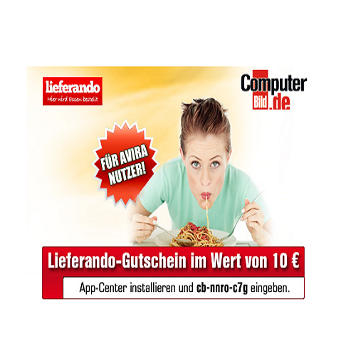 Dank COMPUTER BILD-App-Center 10€ Lieferando-Gutschein gratis abstauben ...