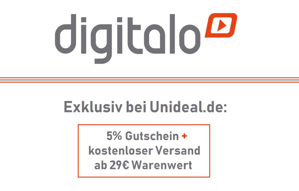 Digitalo.de Gutschein: 5€, 10€, 10% Gutscheincodes Juli 2024