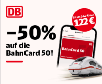 50% auf die BahnCard 50 zum Tag der deutschen Einheit | Unideal.de